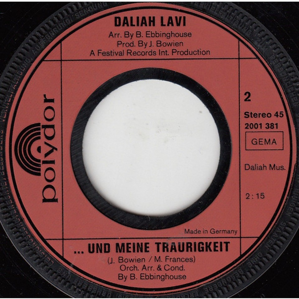 Daliah Lavi - Meine Art, Liebe Zu Zeigen (Vinyl 7" - 1972 - DE ...
