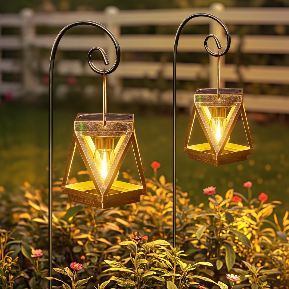 Best KOOPER Solar Lanterns Outdoor Waterproof - Upgraded Metal Hanging ...