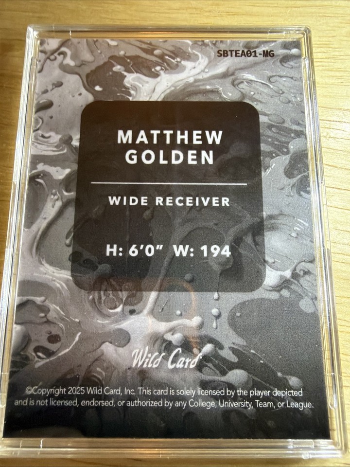 2025 Wild Card Splat Matthew Golden Rookie 1/7 | eBay