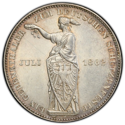 1862 Frankfurt Shooting Thaler/Taler PCGS AU | eBay