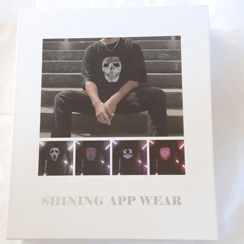 Shining APP T-shirt, LED controlled with a smartphone, Large, Black ...