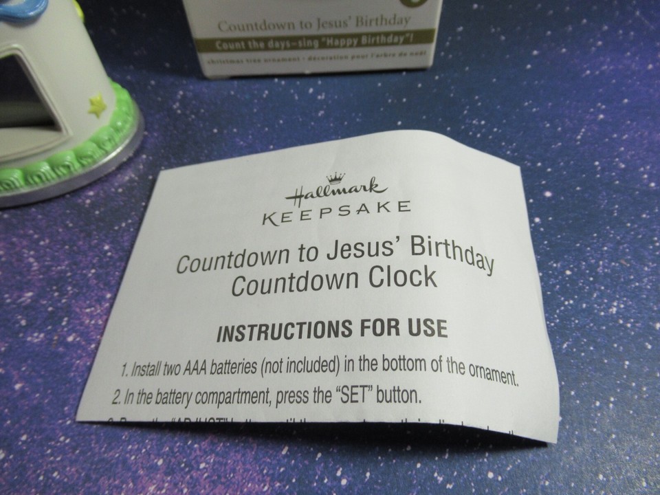 Hallmark Ornament Magic Countdown to Jesus Birthday Keepsake Light ...