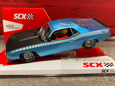 SCX 1/32 Scale Analog Plymouth ARR Cuda - Fire Blue Metallic with ...