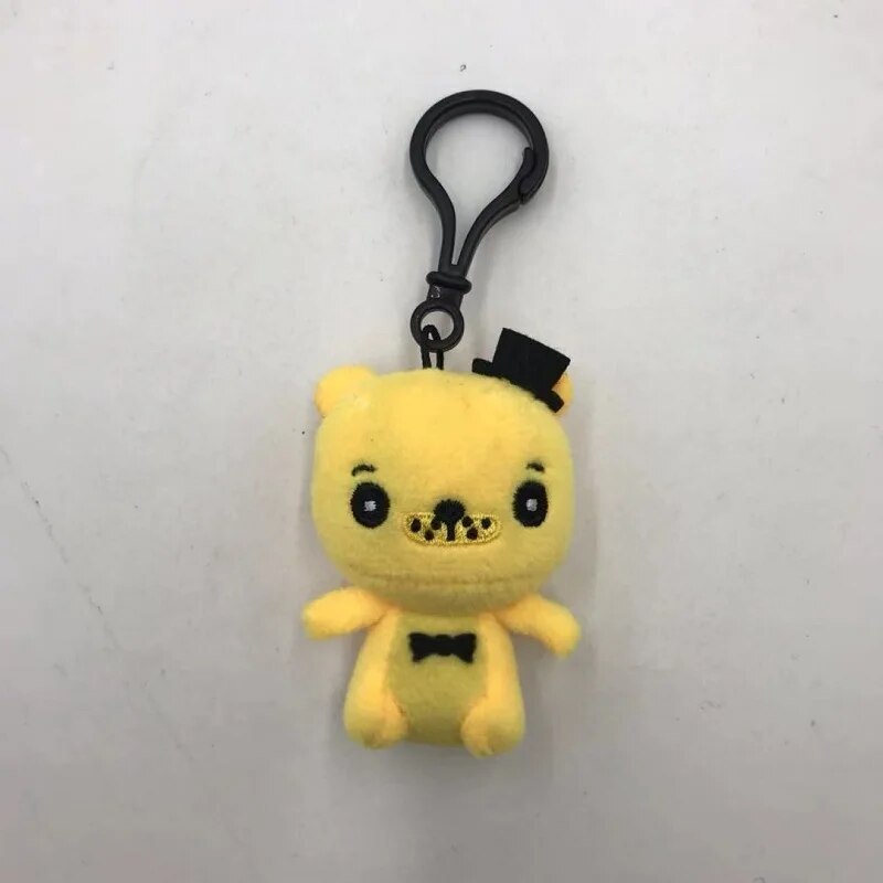 10cm FNAF Plush Keychain Bear Foxy Chica Clown Bonnie Plushie Keychain ...