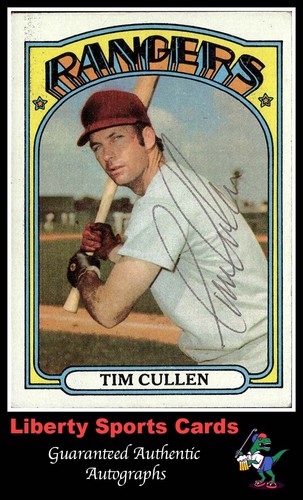 1972 Topps Tim Cullen #461 Authentic Autographed Card Texas Rangers | eBay