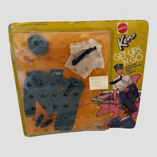 Ken Doll GET-UPS 'N GO #7707 United Airlines Pilot Uniform Korea 1973 ...