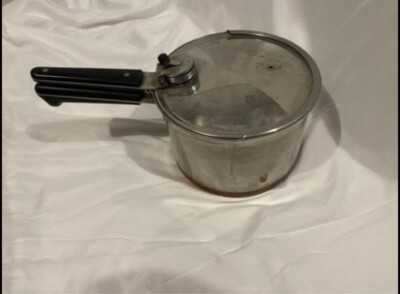 VTG Revere Ware 1801 Pressure Cooker Copper Clad Stainless 4 Qt w ...
