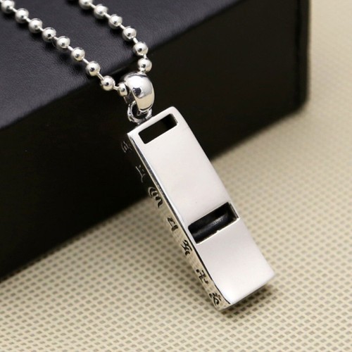 1PC Solid 925 Sterling Silver Men Women Glossy Mantra Square Whistle ...