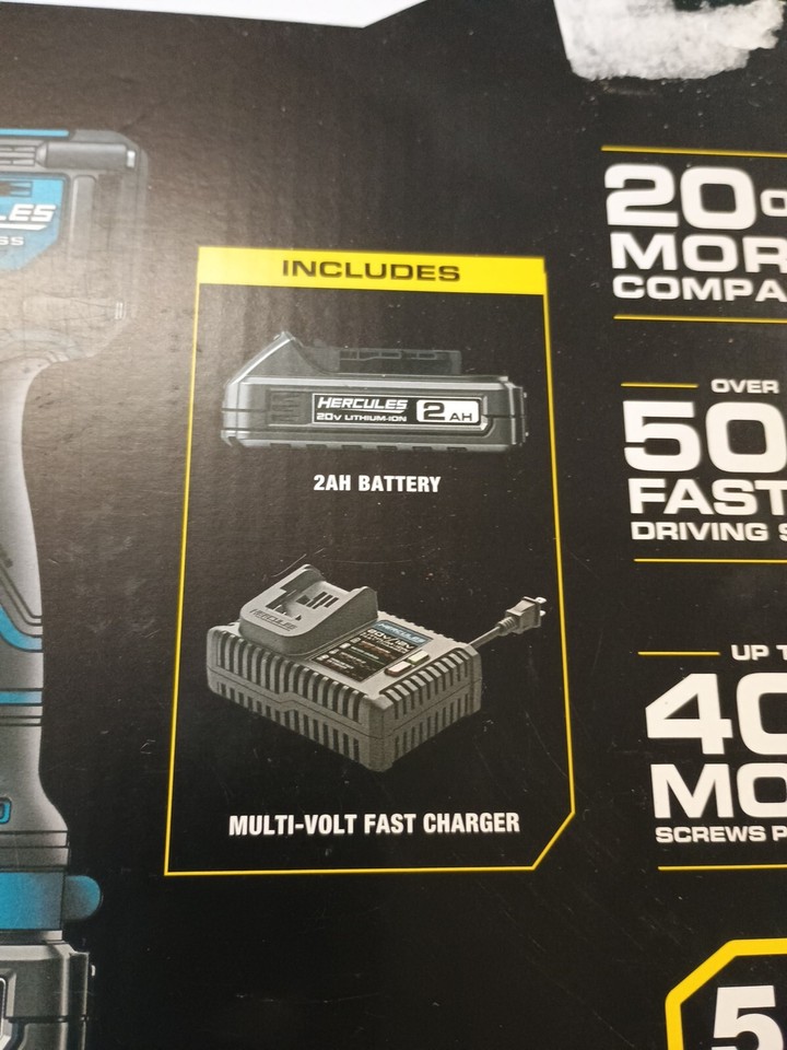 Hercules Brushless Compact Impact Driver Combo Kit Hcb81k1 | eBay