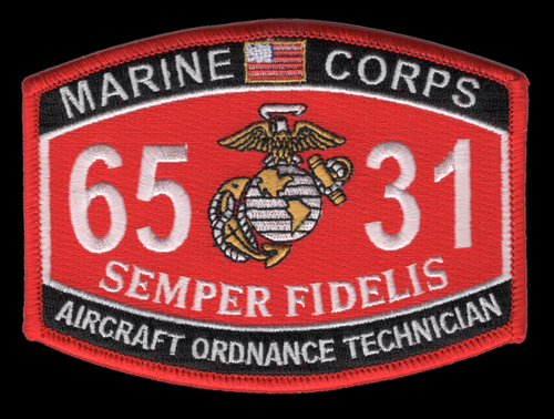 MOS 6531 AVIATION ORDNANCE TECHNICIAN PATCH US MARINES IRAQ PIN UP MAW ...