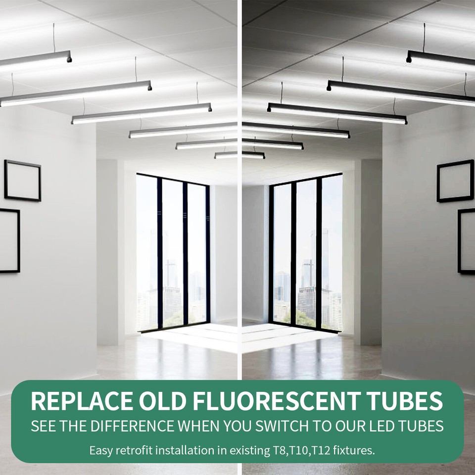 16Pack 8FT Led Tube Light R17D HO Base 45W T8 Rotatable 8' Led Shop ...