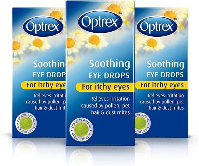 Optrex Soothing Eye Drops - Itchy Eyes Pollen HayFever Relieves ...