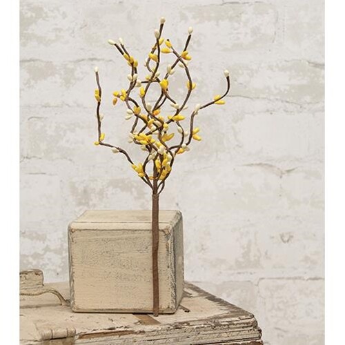 NEW Pip Berry Picks YELLOW CREAM Stems Set of 3 Long Crafts Primitive ...