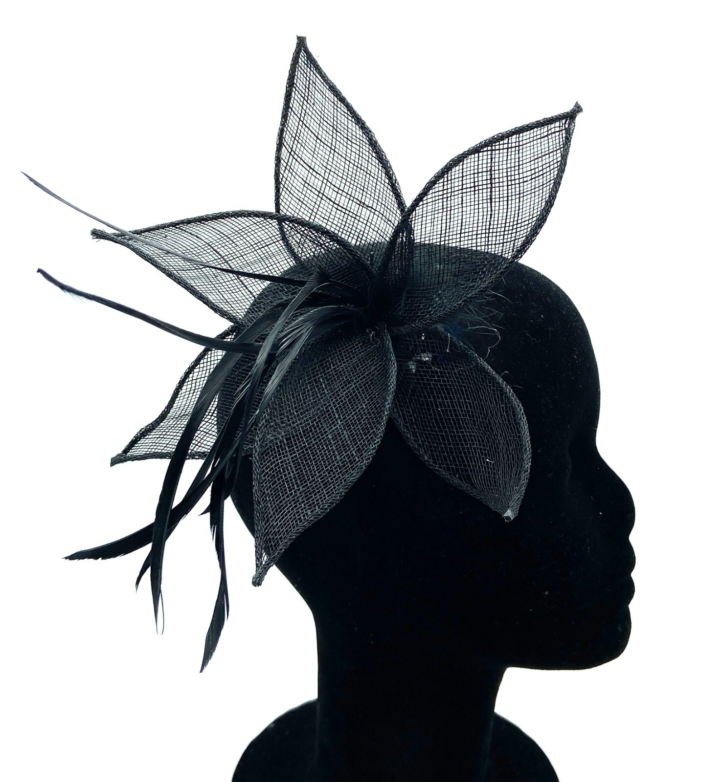 Ladies Feather Beak Clip Fascinator Weddings Races Royal Ascot Hair ...