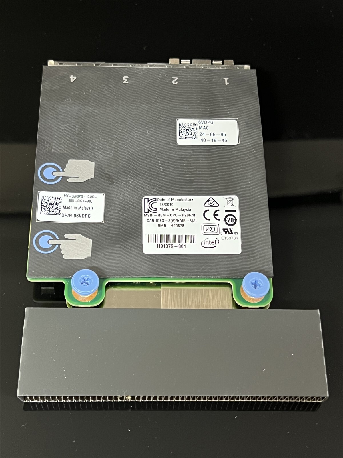 6VDPG DELL QUAD PORT DAUGHER CARD INTEL X710 I350 2x 10GB SFP+ 2x 1GB ...