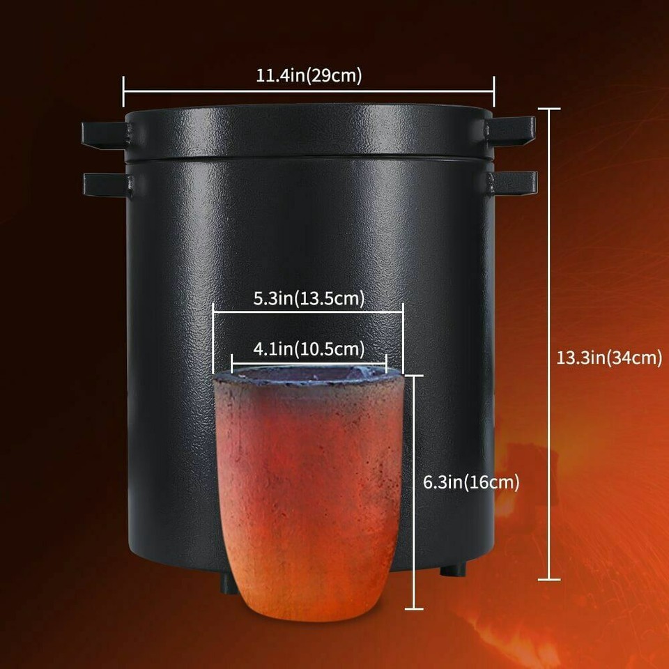 12KG Gas Metal Melting Furnace Propane Gold Silver Copper Smelter ...