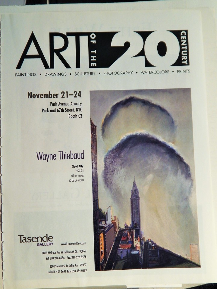 FRITZ WILLIS / WAYNE THIEBAUD ART PIECES ORIG VTG 2002-3 ADVERTISEMENT ...