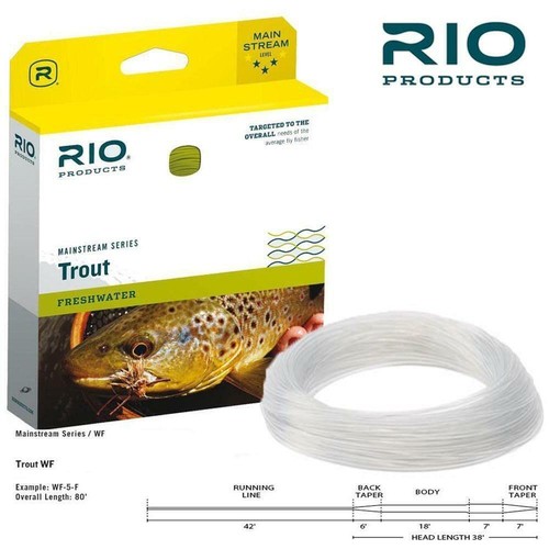 RIO MAINSTREAM TROUT INTERMEDIATE WF 5 6 7 8 FLY LINE | eBay