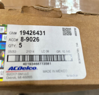 LOT of 5-NEW WIPER BLADES OEM #19426431 GM General Motors AC DELCO 8 ...