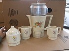Vintage Coffee pot w/ Sugar and 2x Cream Efcolite Porcelain Art Deco ...