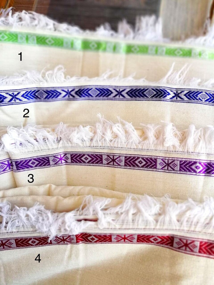 Ethiopian Eritrean Traditional Large Gabi with Aqua Green Embroidery | eBay