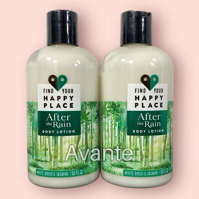 2ct Find Your Happy Place Body Lotion AFTER THE RAIN 10oz White Birch ...