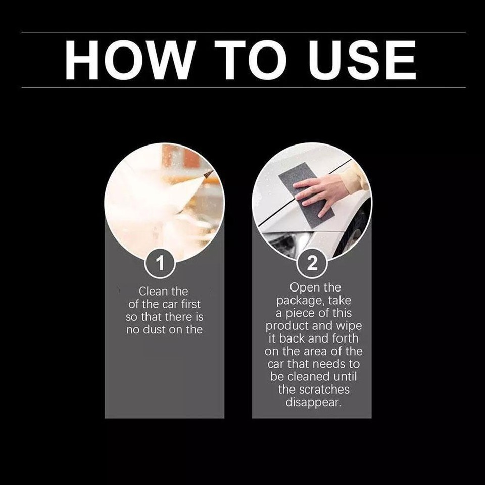 6PCS Nano Car Cloth For Scratches Nano Magic Scratch Remover Polishing ...