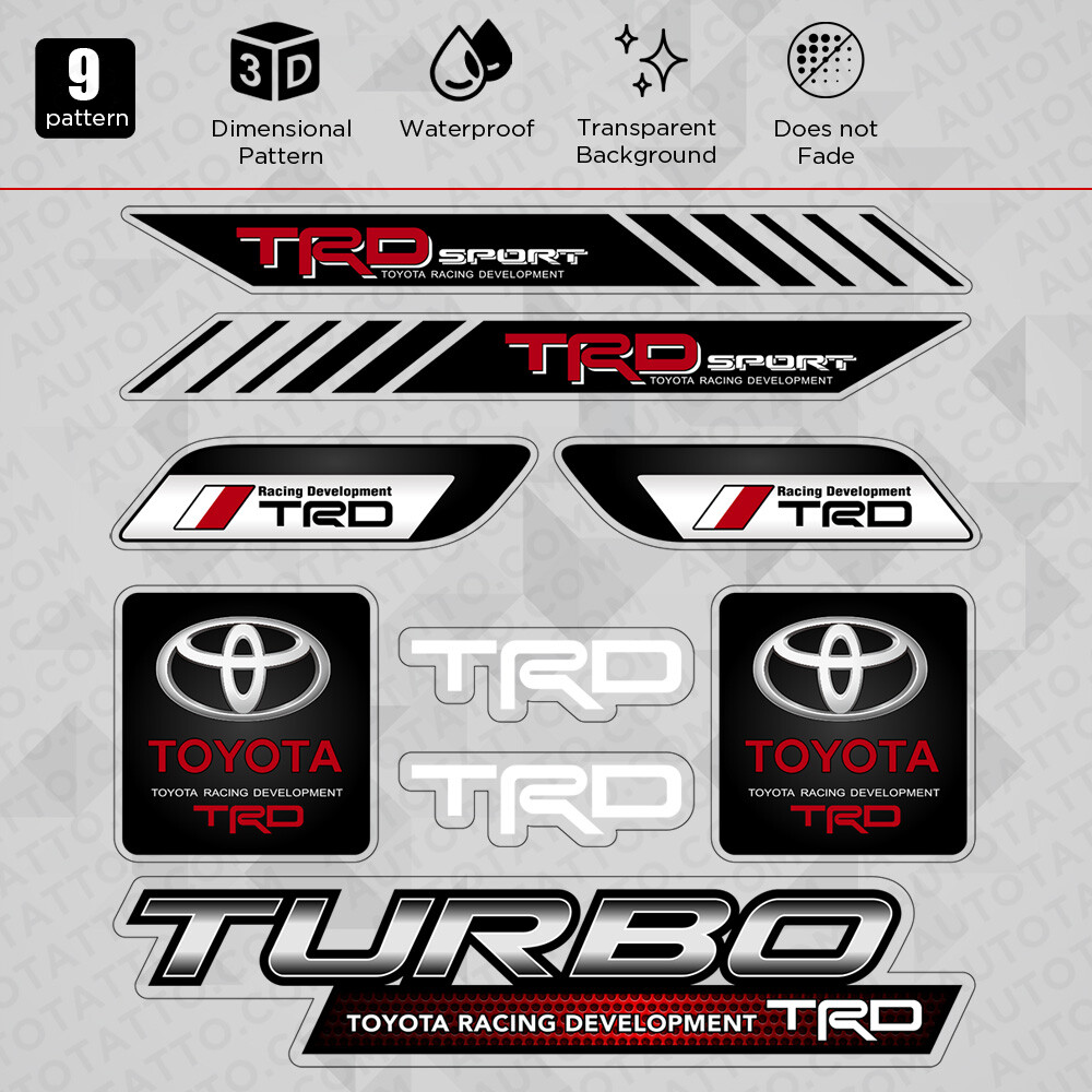 Toyota TRD Racing Development Sport Car Logo Sticker Vinyl Decal ...