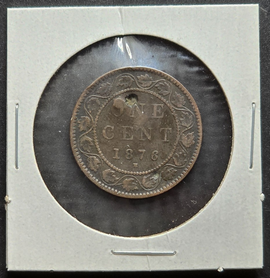 1876 Canada Large Cent Queen Victoria One Cent Holed Coin | eBay