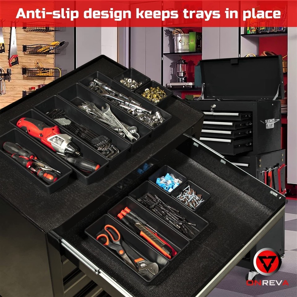 Drawer Organizer Tray Set for Rolling Tool Box Tool Chest Cabinet ...