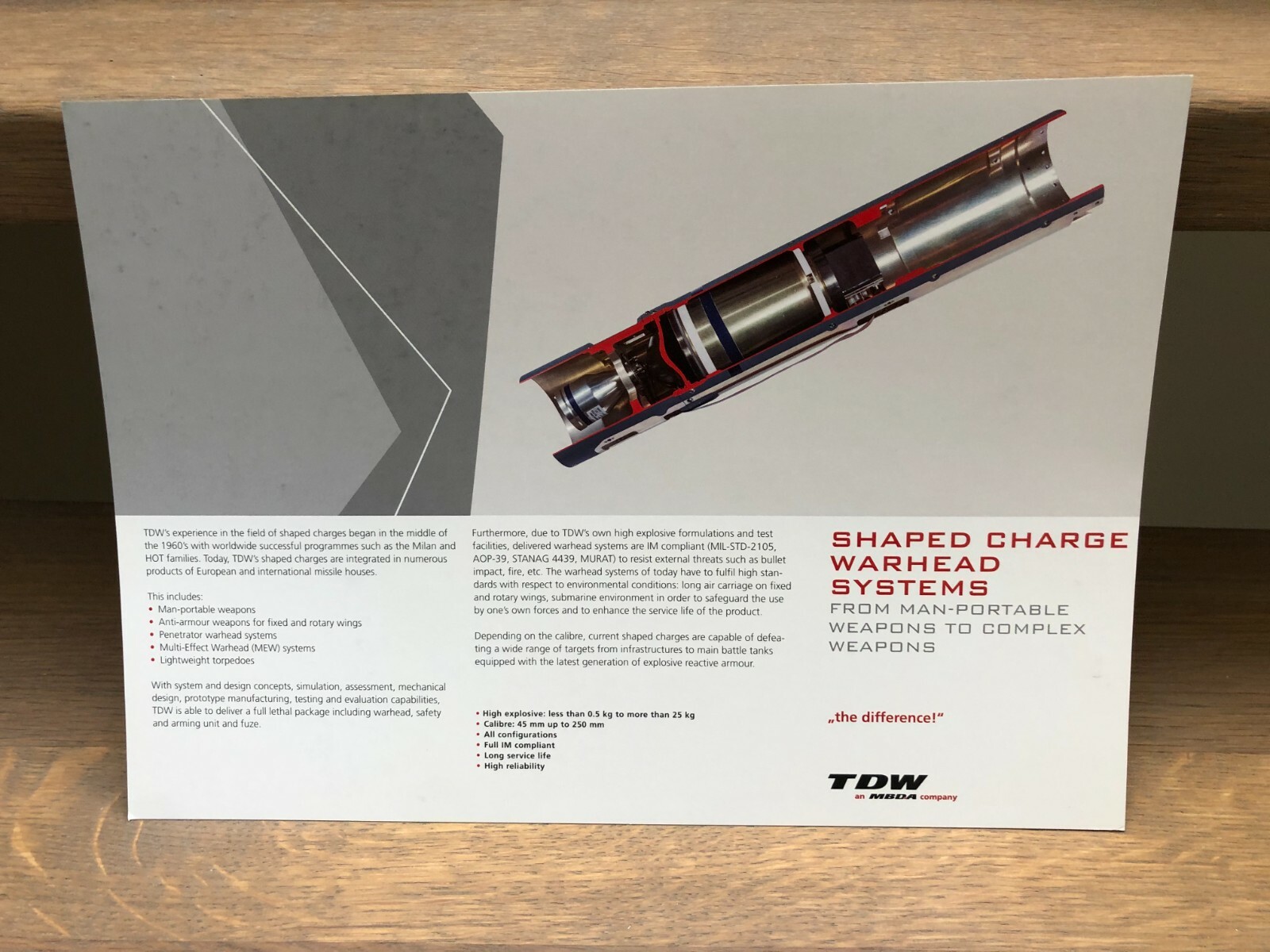 TDW (MBDA Group) shaped charge missile warhead systems brochure | eBay