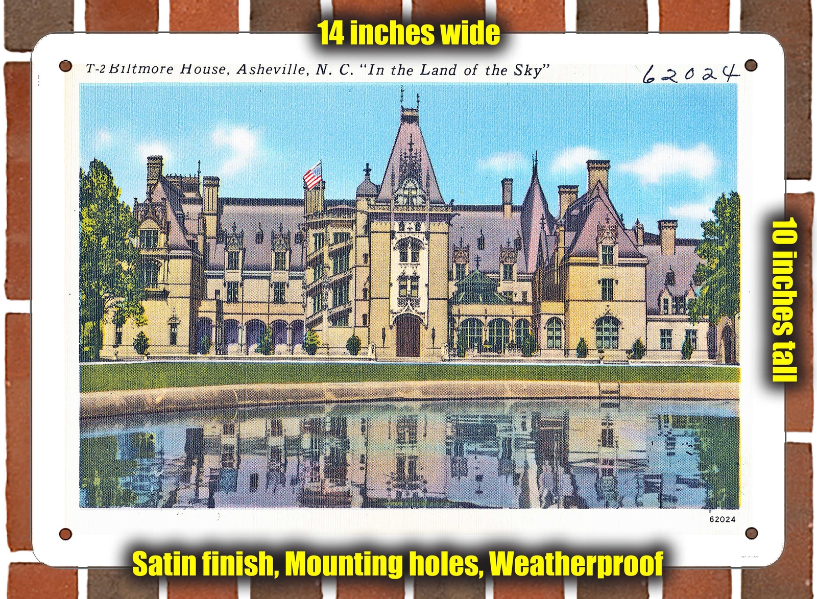 Metal Sign - North Carolina Postcard - T-2. Biltmore House, Asheville ...