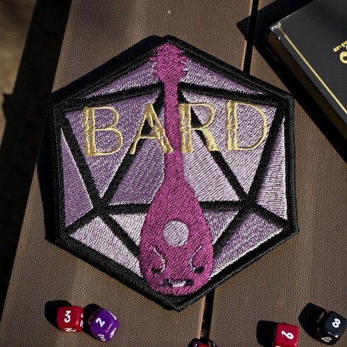 Bard D&D Embroidery Patch 3.87" X 3.45" | eBay