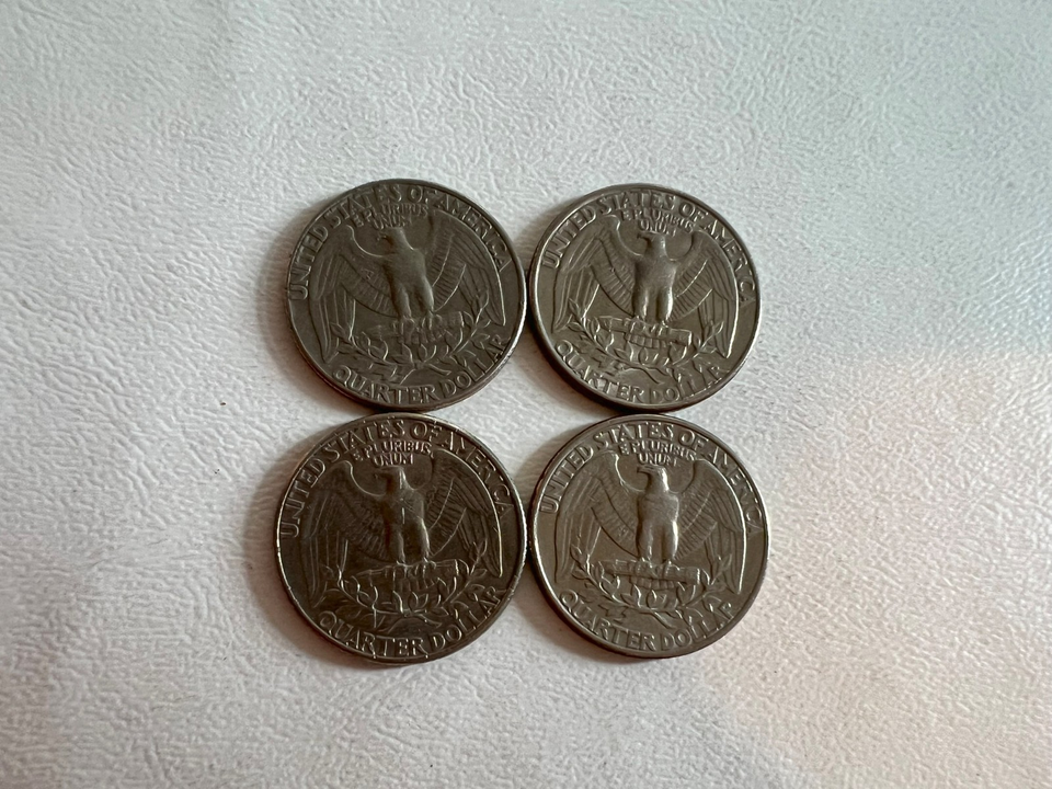 Lot of 4 25C D Mint Washington Circulated Quarters -(2) 1985 D & (2 ...