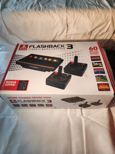 Atari Flashback 3 Classic Mini Console 60 Built-In Games Wired ...