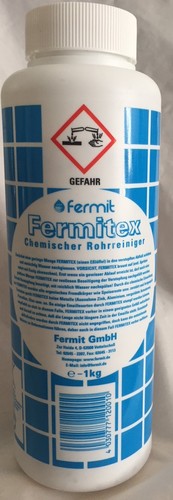 Fermitex Rohrreiniger Abflussreiniger Abflussfrei Rohrfrei 1kg Pulver ...