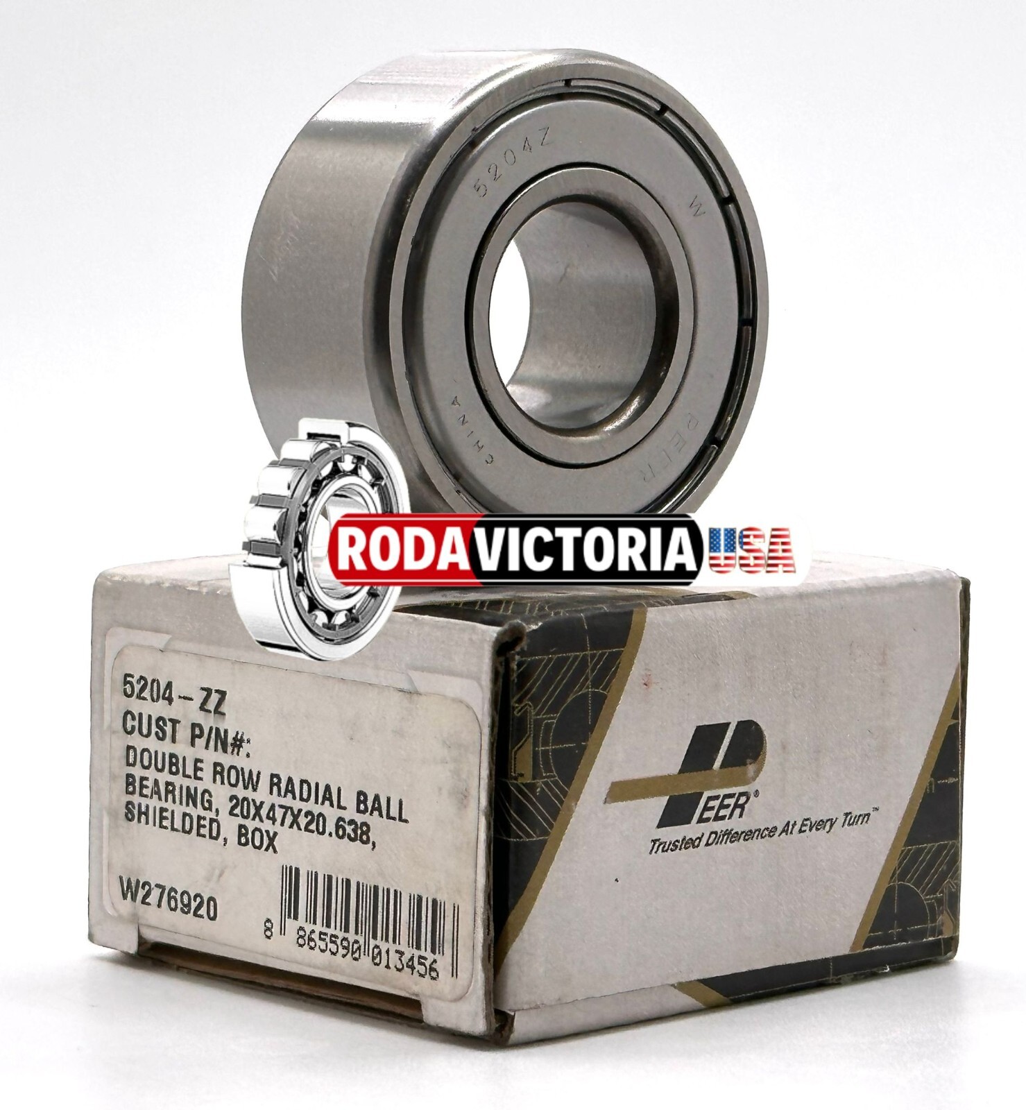 PEER 5204 ZZ DOUBLE ROW BALL BEARING, METAL SHIELDED 20x47x20,6 mm | eBay