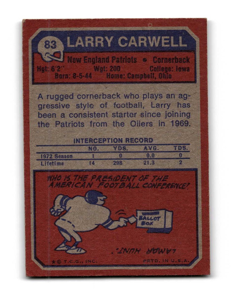 1973 Topps Larry Carwell 83 | eBay