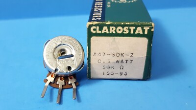 (1 piece) Potentiometer Switch Control, A47-50K-Z, CLAROSTAT, 0.5W ...