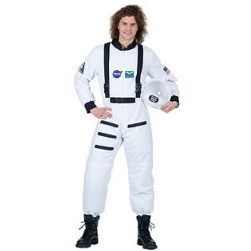 Astronaut Costume Adult Wht Zip Front Padded Space Shuttle Commander ...