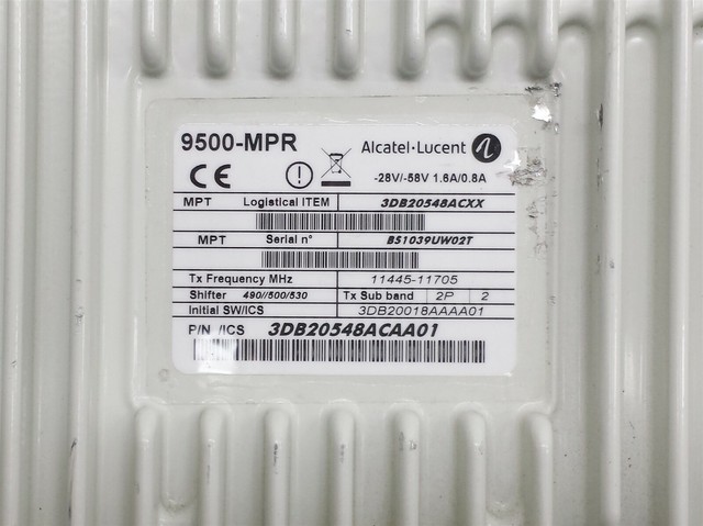 Alcatel-Lucent 9500-mpr ODU Radio Mpt-hc 3DB20548ACAA01 11ghz 11445 ...