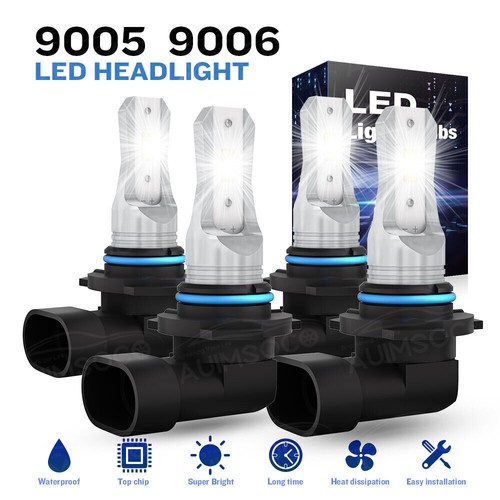 9005 9006 LED Headlights Bulbs For Chevy Silverado Tahoe C10 C/K 1500 ...