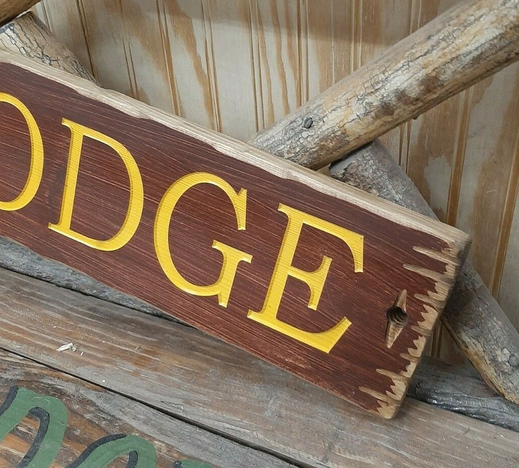 Rustic Log Cabin Signs CUSTOM ANY DESIGN: Personalized Rustic Wood