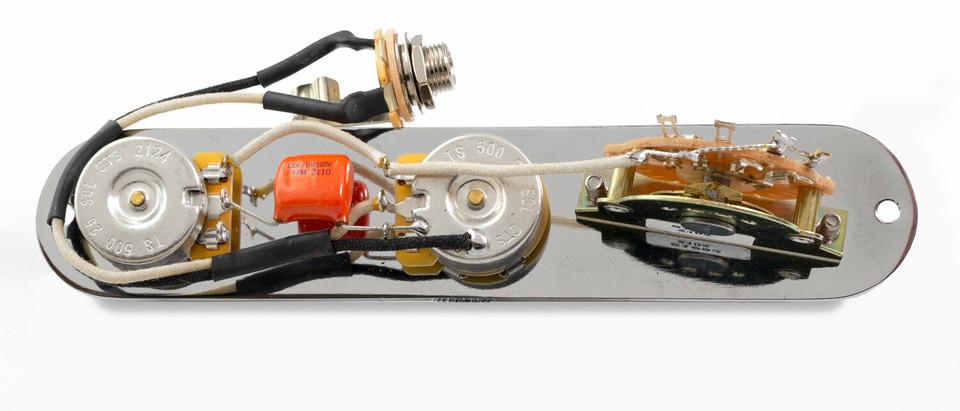 Precision Made Telecaster Harness w/Control Plate and Knobs-Slanted ...