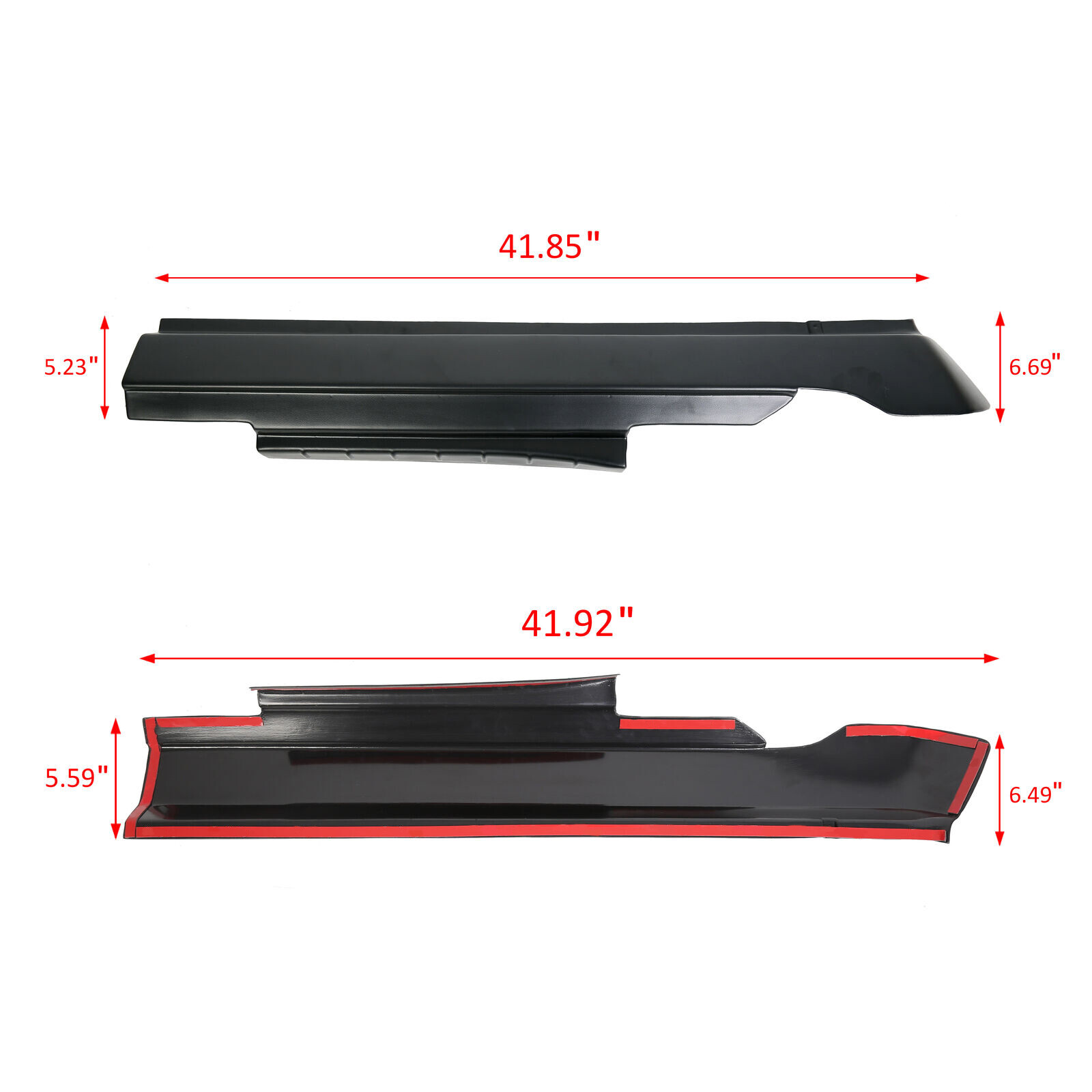 HECASA For 2009-2018 Dodge Ram Crew Cab Rocker Panel Protector Guard ...