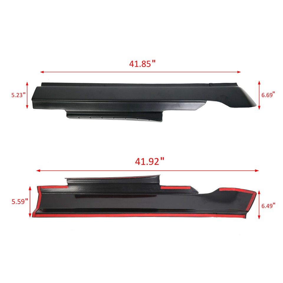 HECASA For 2009-2018 Dodge Ram Crew Cab Rocker Panel Protector Guard ...