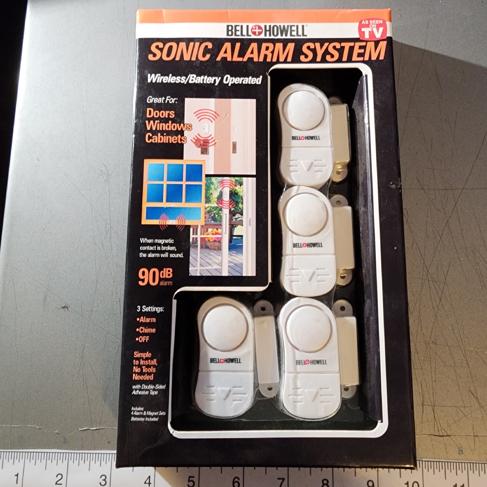 Bell Howell 4 PK Wireless/Battery Operated Sonic Alarm System NEWIN BOX ...