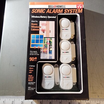 Bell Howell 4 PK Wireless/Battery Operated Sonic Alarm System NEWIN BOX ...