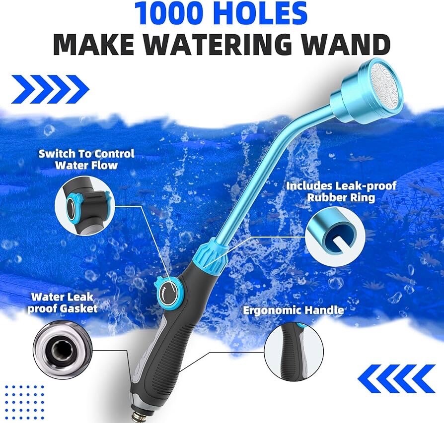 Watering Wand 1000 Holes with Water Watering Touch Garden Watering Wand ...