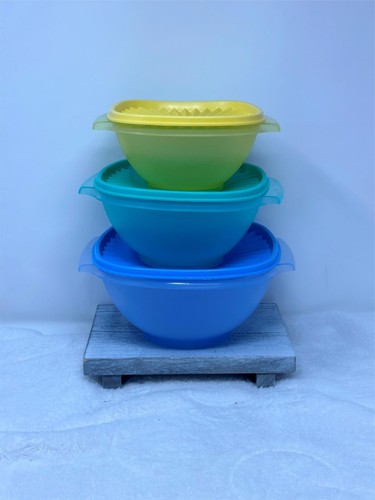 Tupperware 3 Piece BOWLS & LIDS Servalier Food Storage Set | eBay